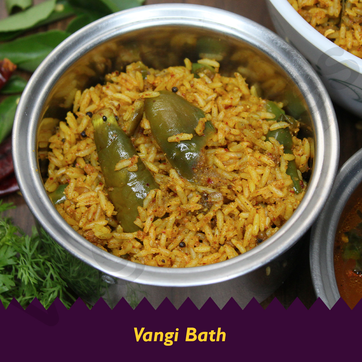 Vangi Bath | Vangi Bath recipe at home | No onion garlic recipe ...