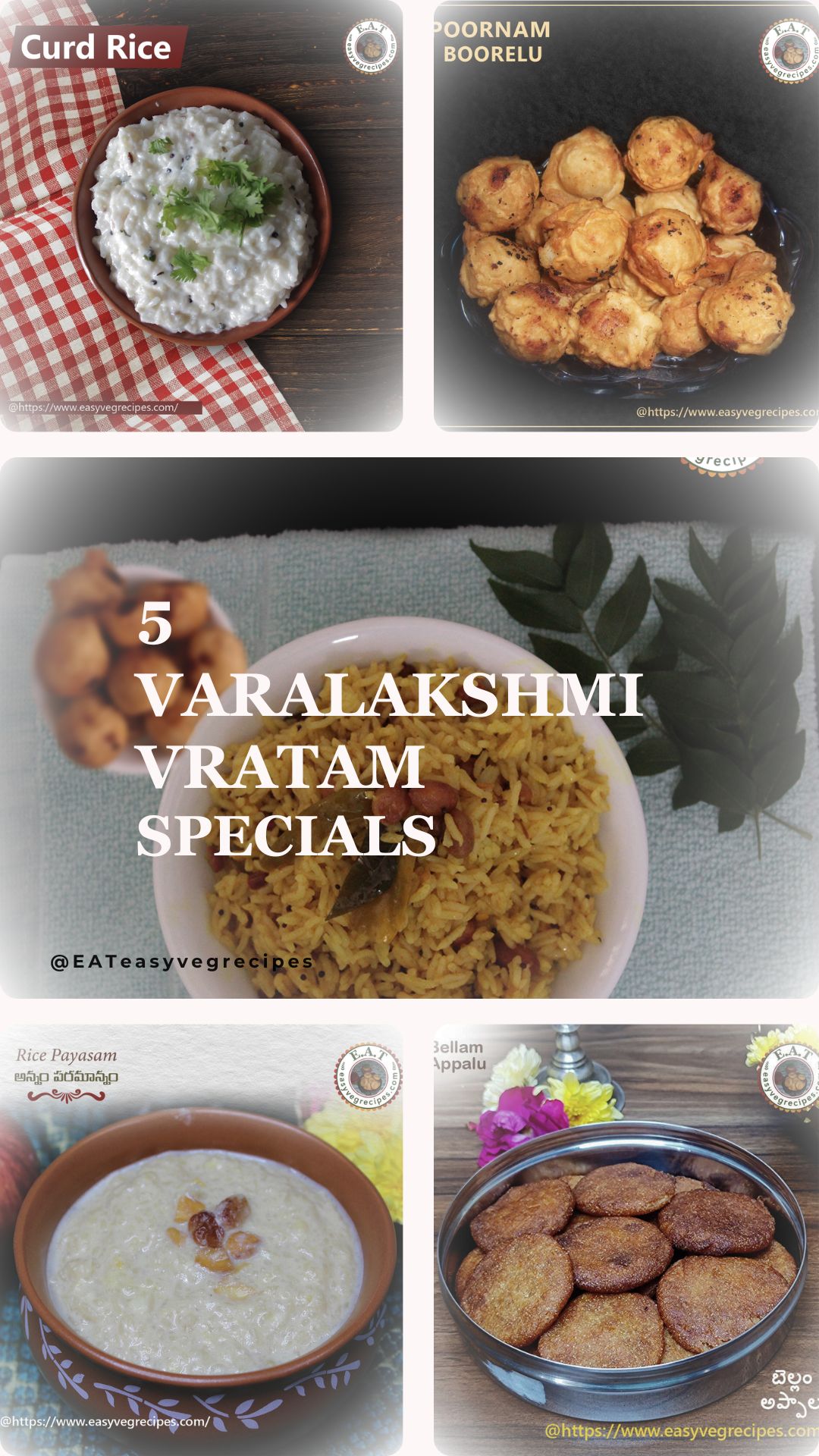 Varalakshmi Vratam Recipes - vegstories